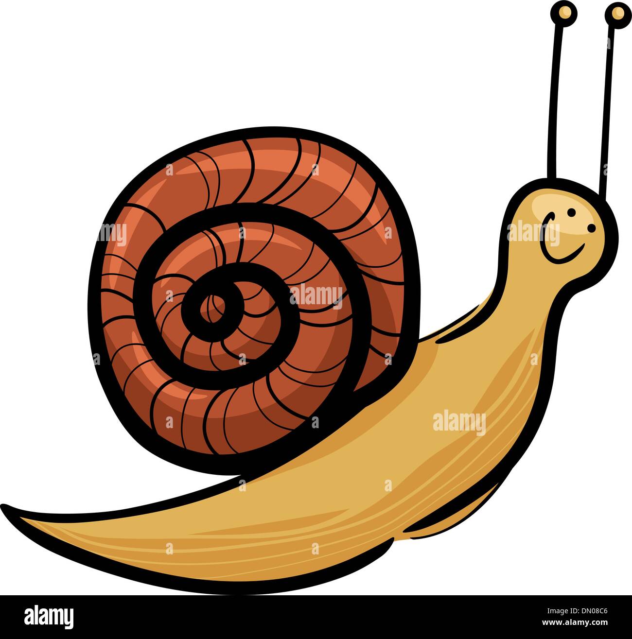 cute snail cartoon illustration Stock Vector Image & Art - Alamy