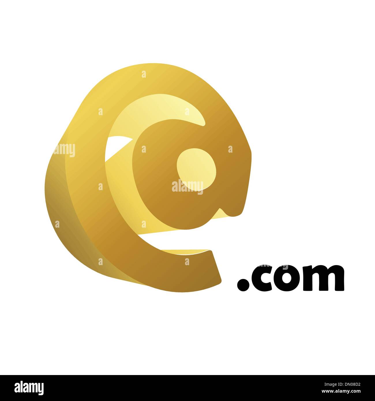 3d golden email symbol Cut Out Stock Images & Pictures - Alamy