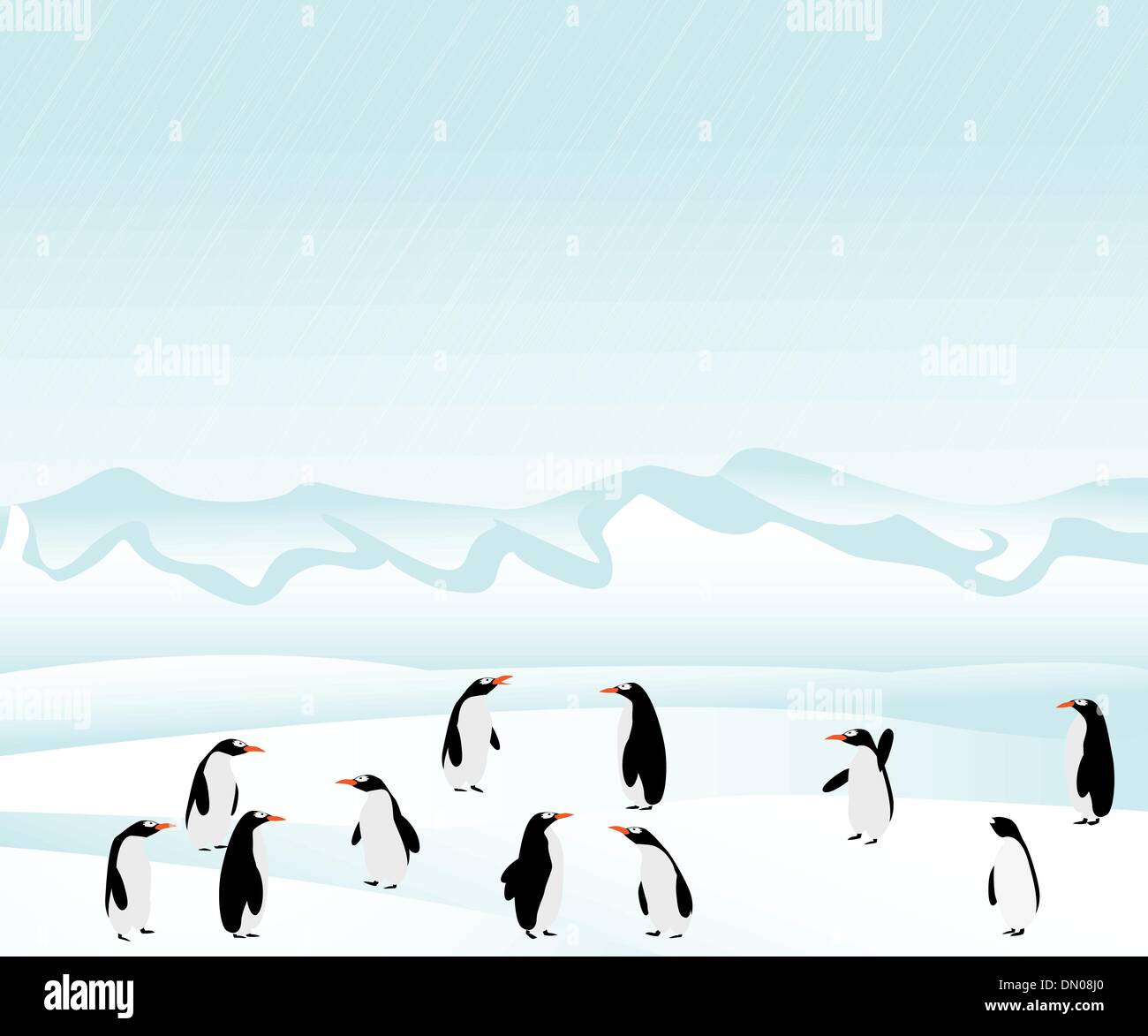 Black and white penguins Stock Vector Images - Alamy