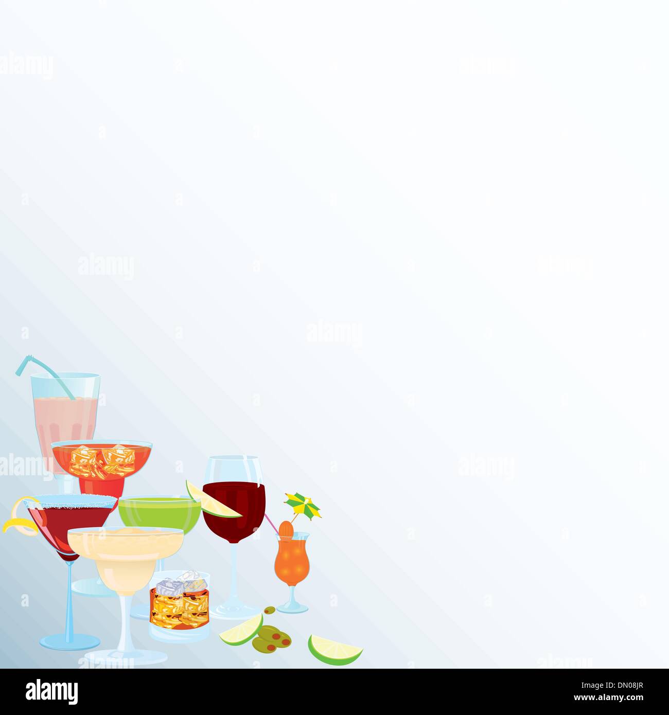 Corner csomo cocktail borders Stock Vector Images - Alamy