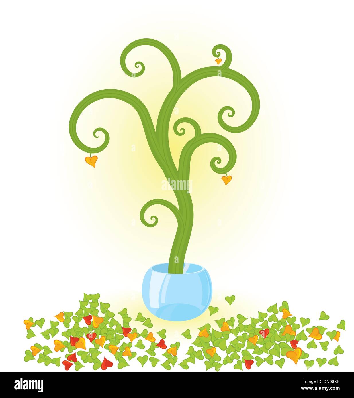 Red tree fallen leaves Stock Vector Images - Alamy