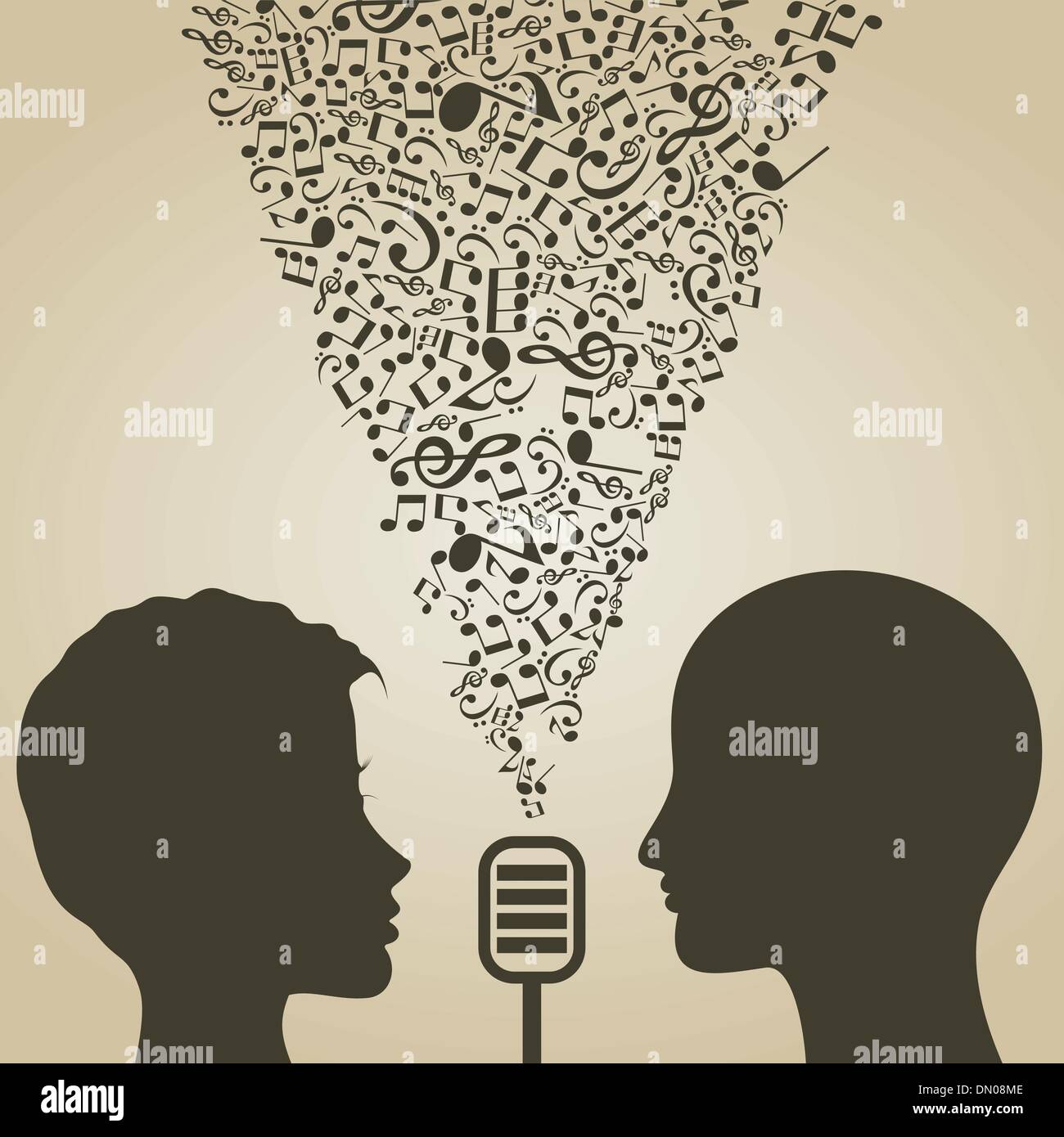 Girl duet Stock Vector Images - Alamy