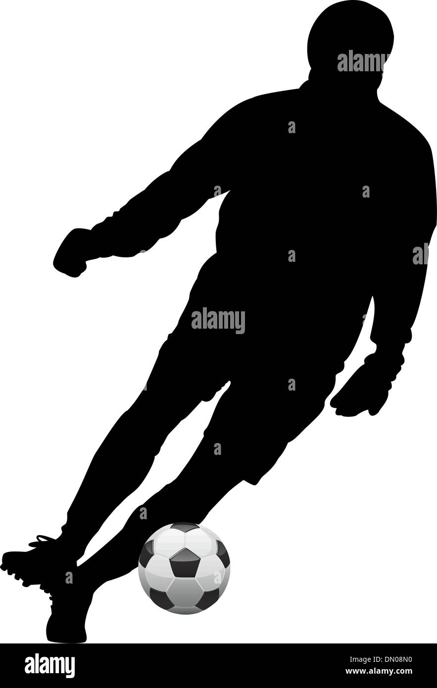 vector soccer player and ball Stock Vector Image & Art - Alamy