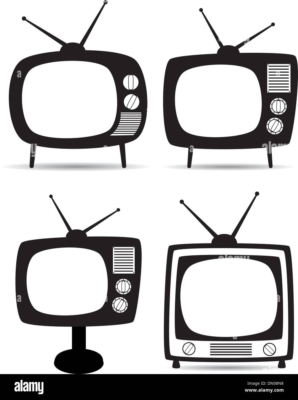 vector retro tv set Stock Vector Image & Art - Alamy