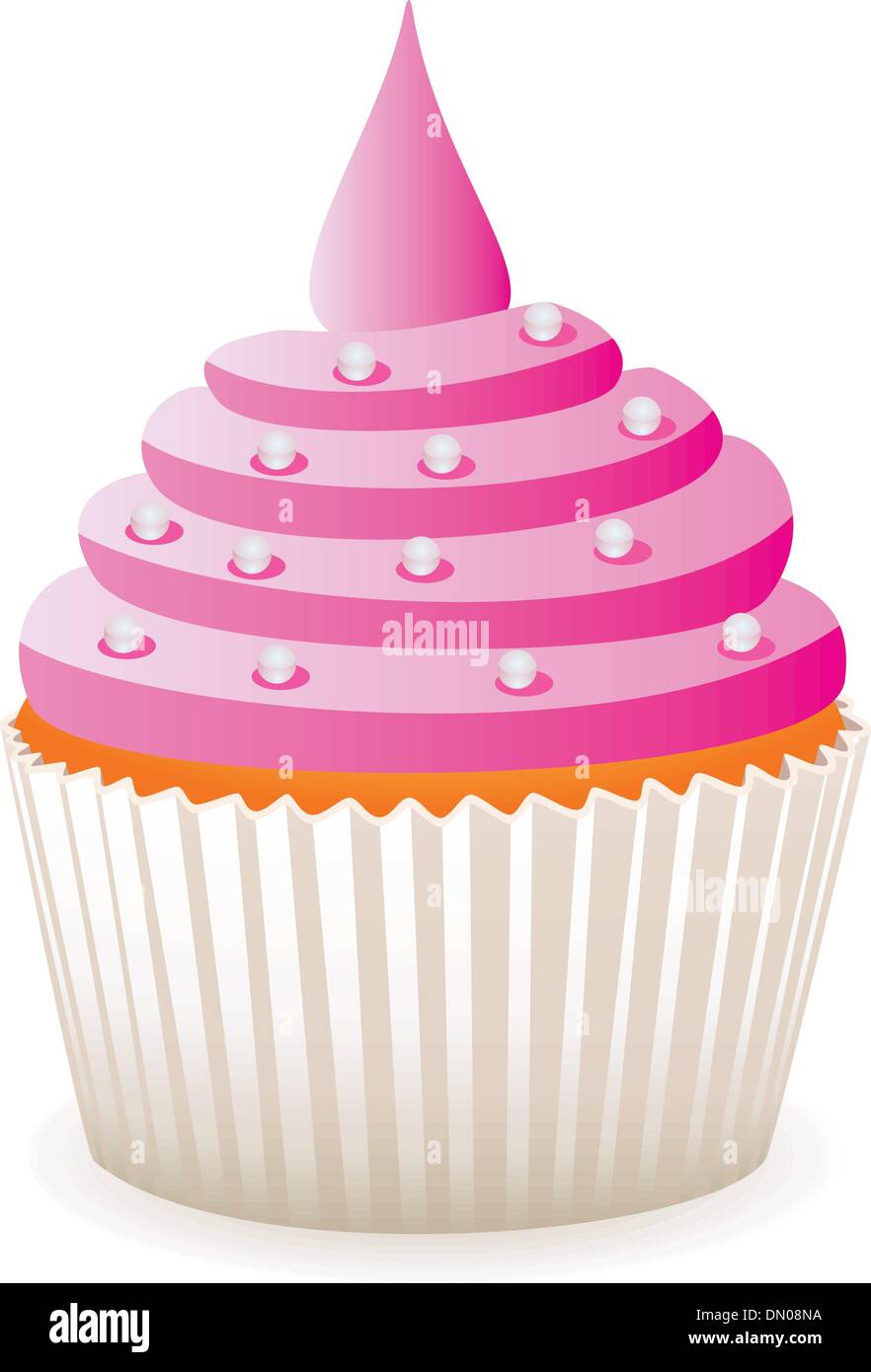 vector pink cupcake Stock Vector Image & Art - Alamy