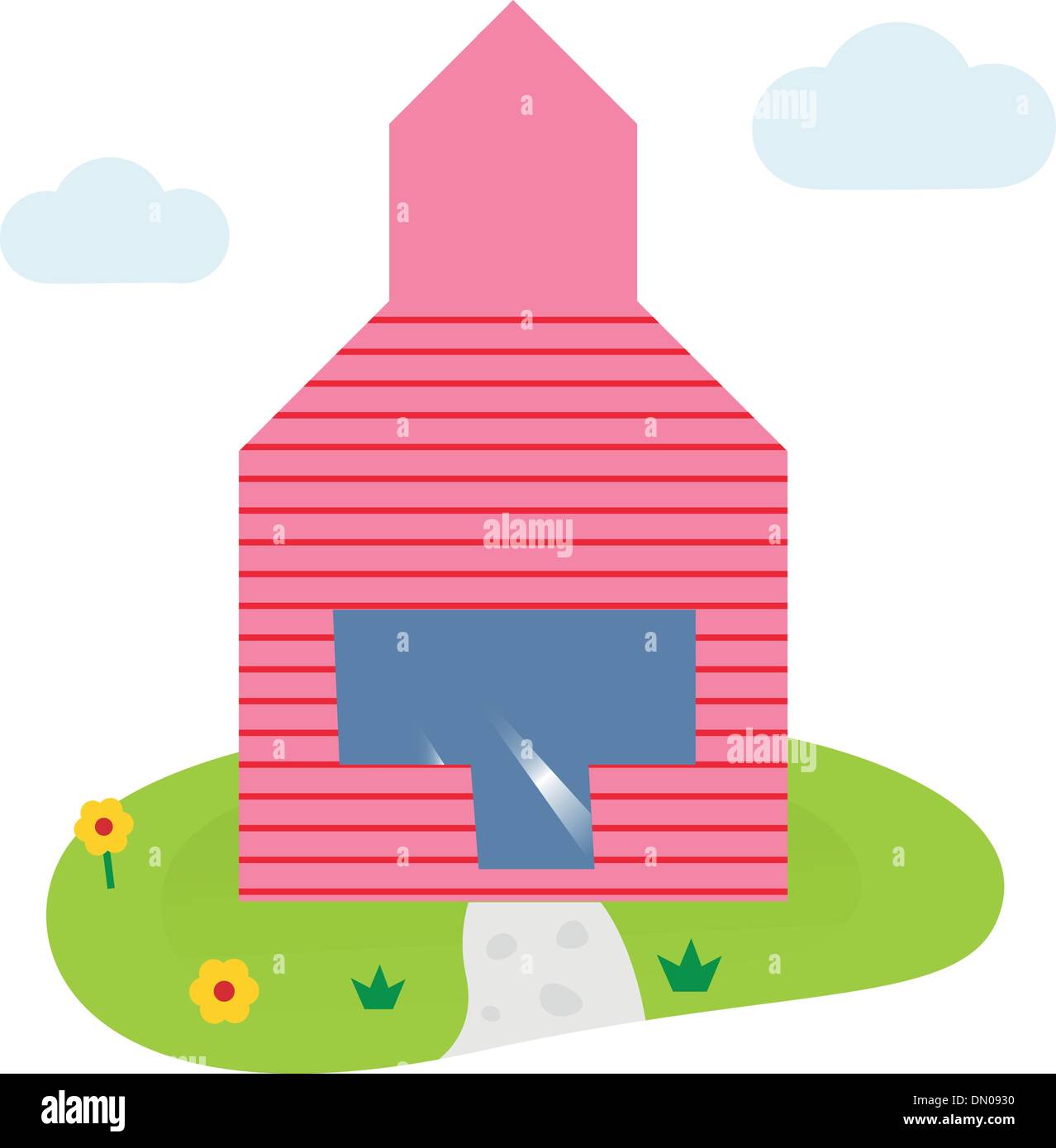 Flowers garden building Stock Vector Images - Alamy