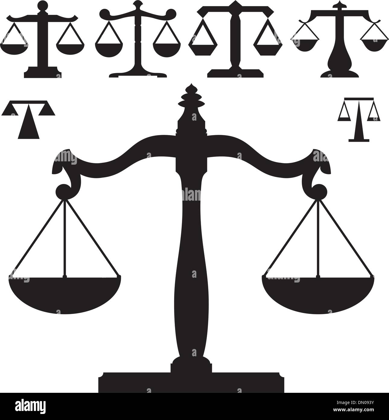 Justice scales Stock Vector Images - Alamy