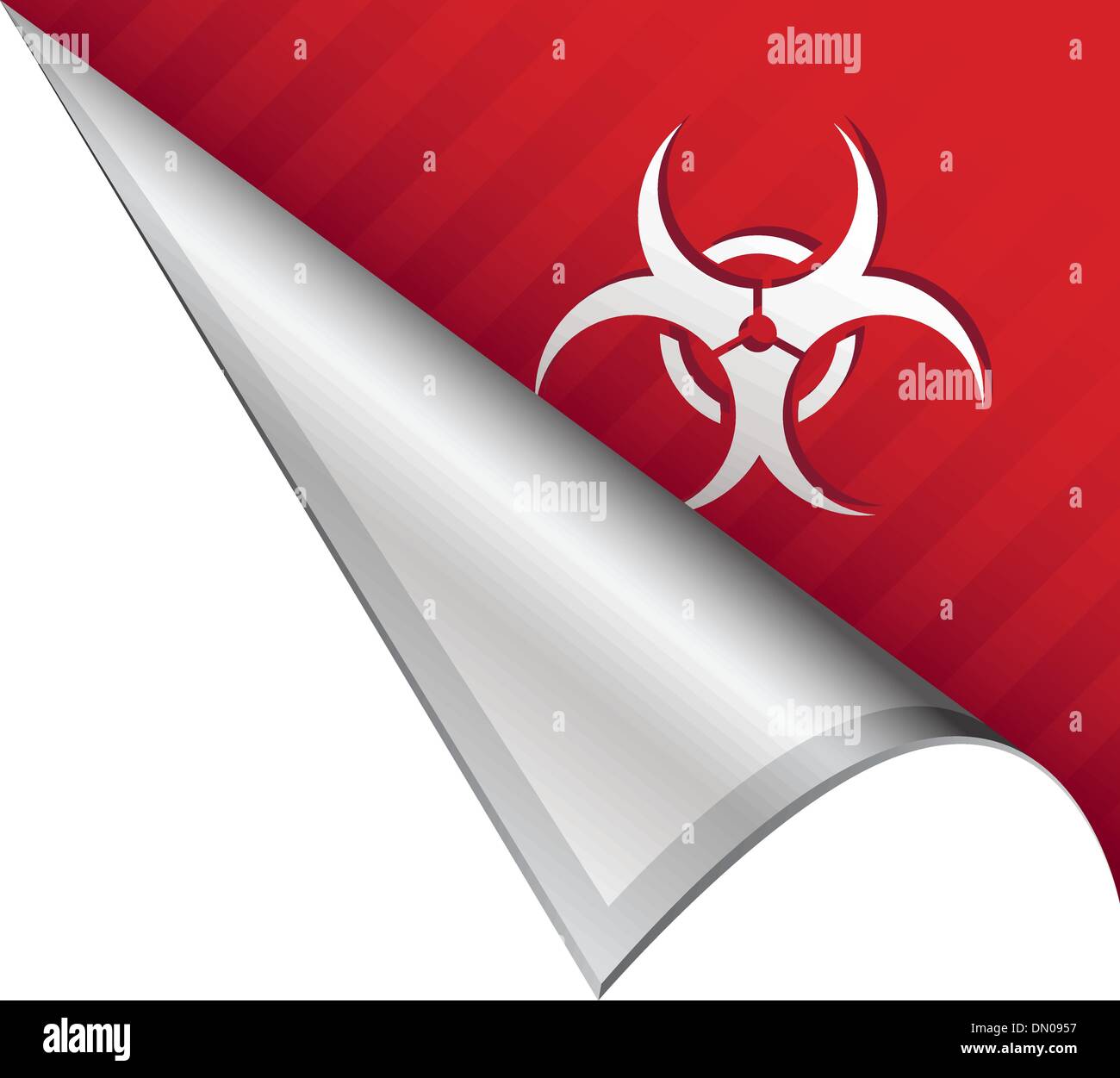 Biohazard warning corner tab Stock Vector Image & Art - Alamy