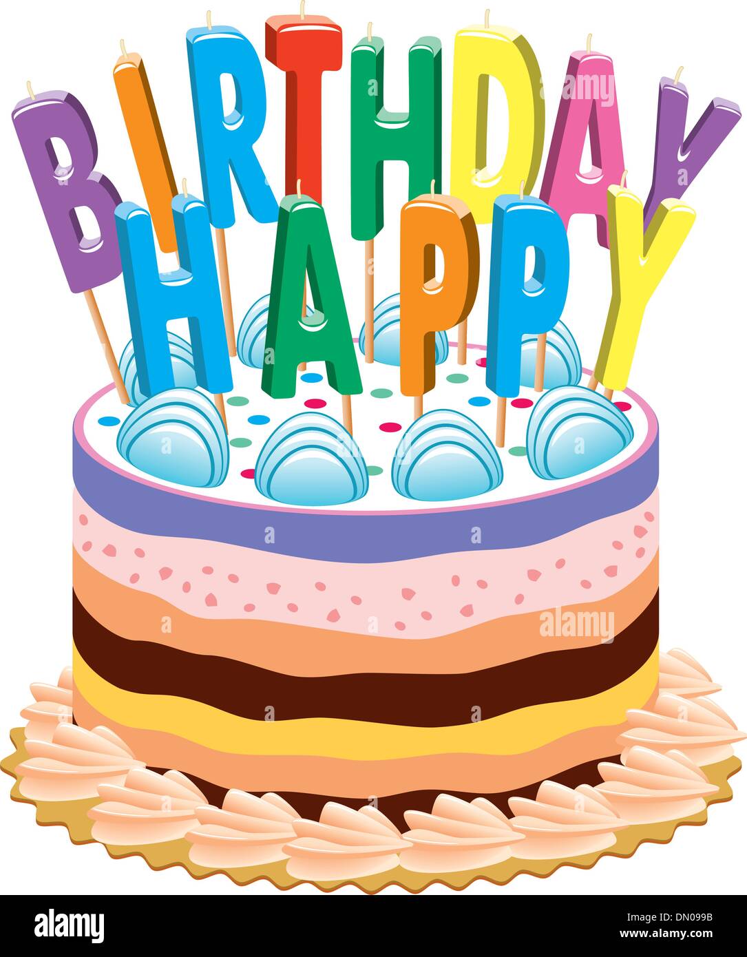 vector birthday cake Stock Vector Image & Art - Alamy