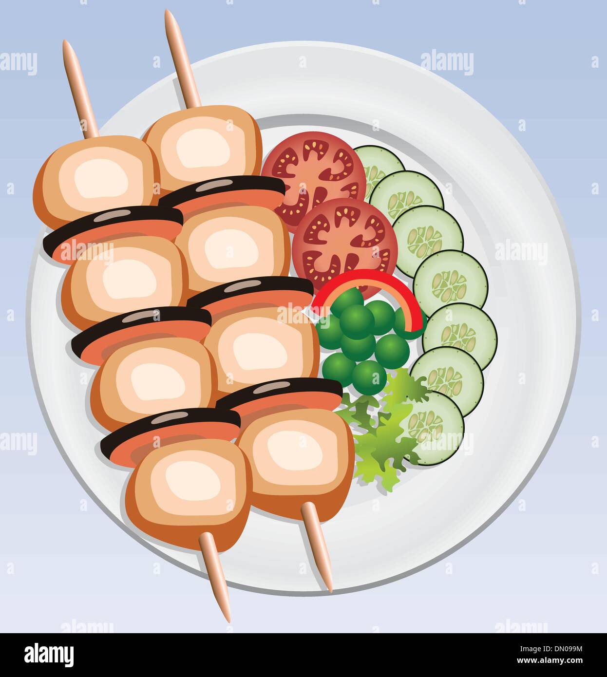 Healthy meal vegetables chicken Stock Vector Images - Alamy