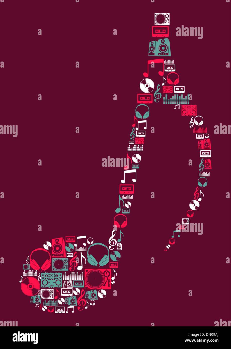 Dj Music icons musical note Stock Vector Image & Art - Alamy