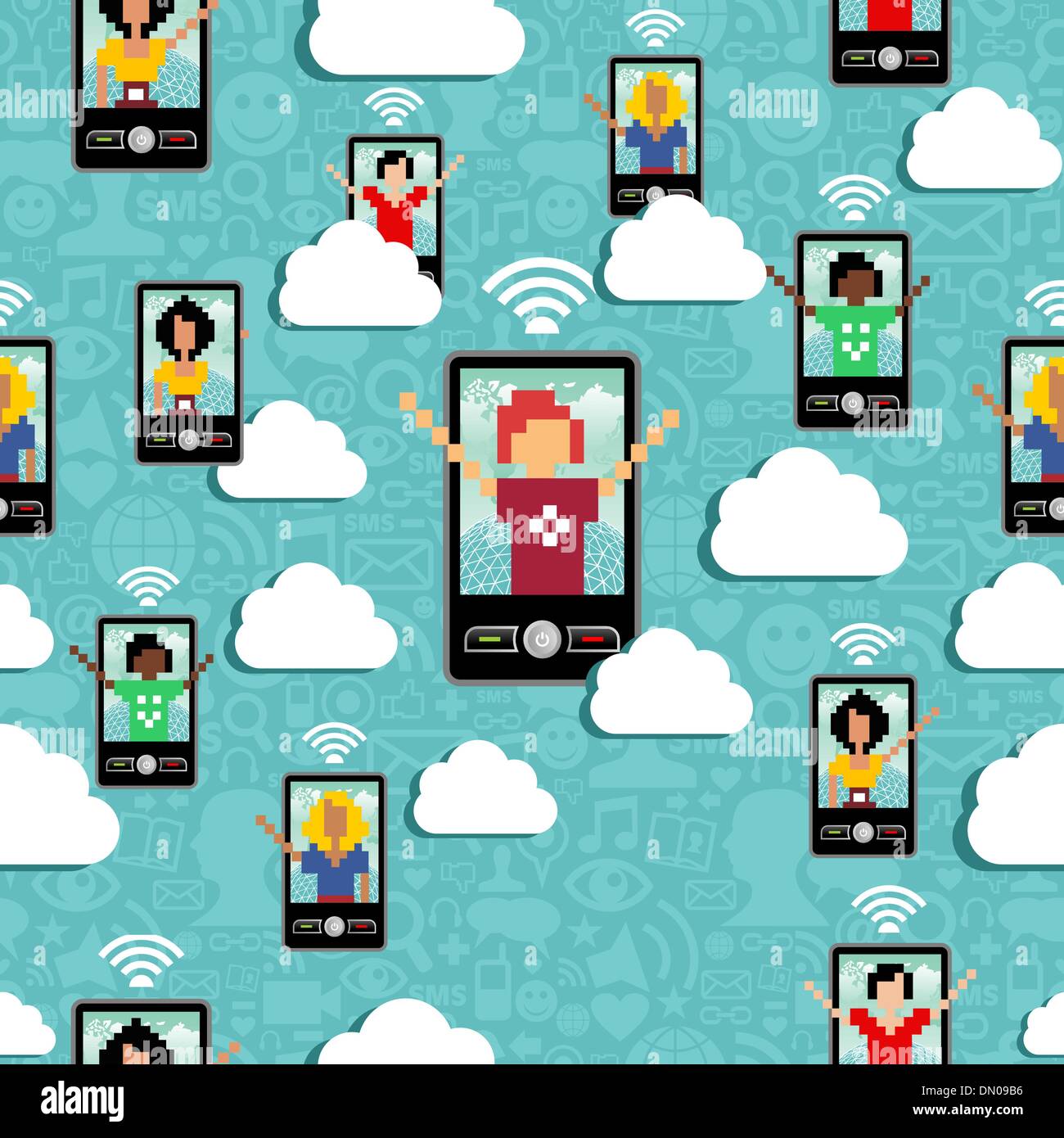 Cloud Computing Pattern Stock Vector Image And Art Alamy