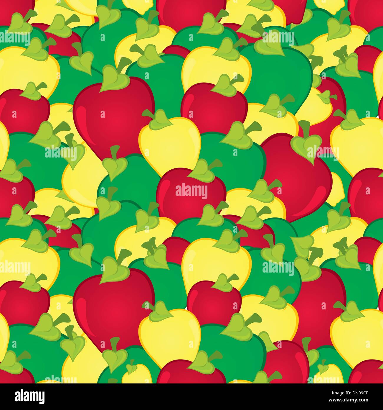 Fresh apples yellow green Stock Vector Images - Alamy