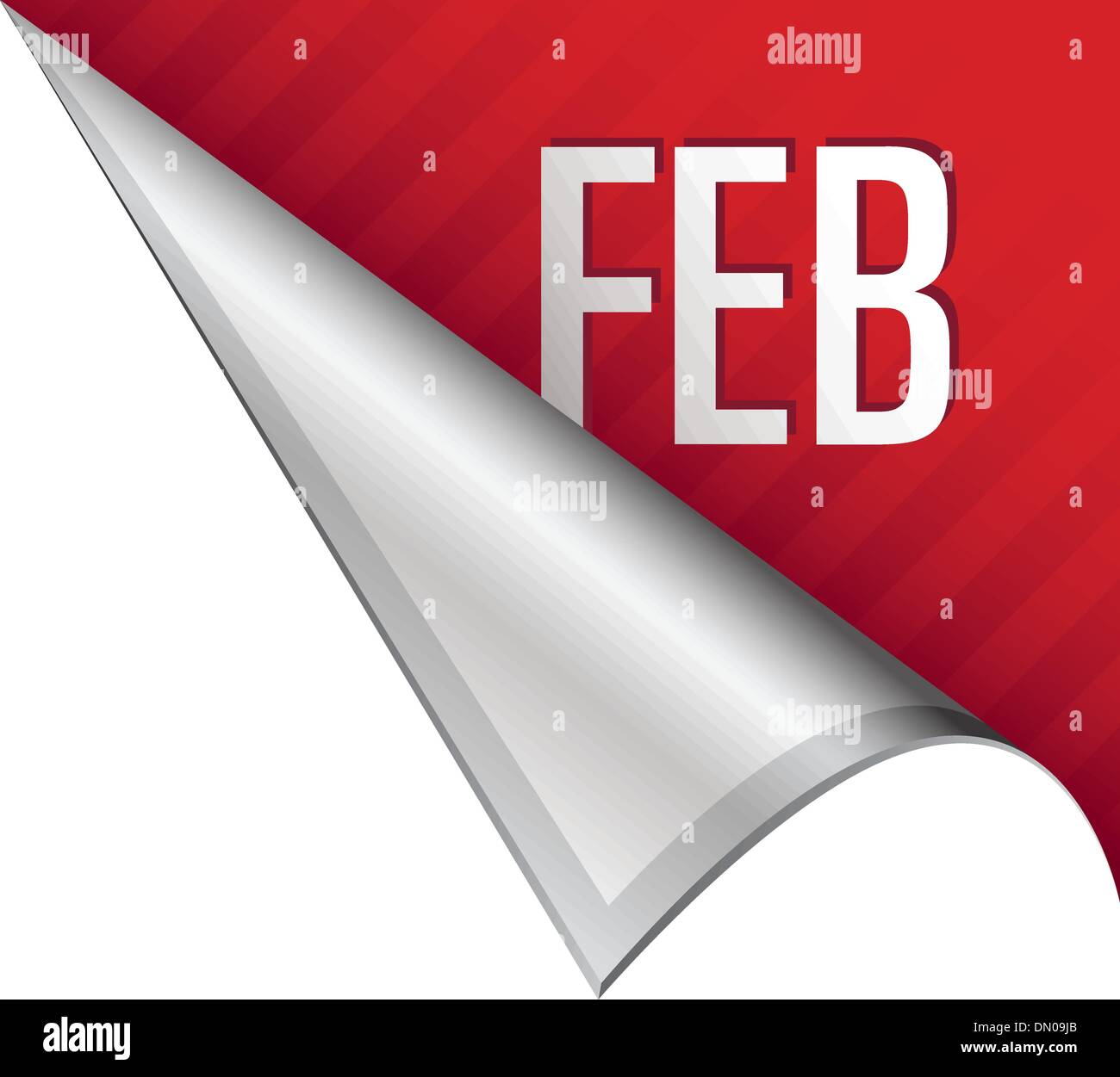 February corner tab Stock Vector Image & Art - Alamy