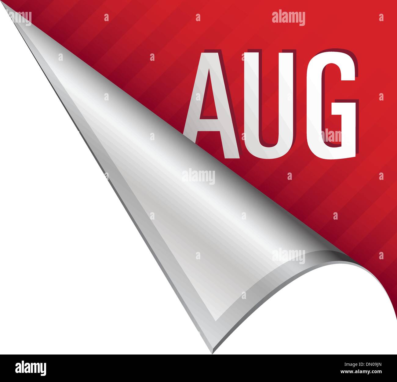 August corner tab Stock Vector Image & Art - Alamy