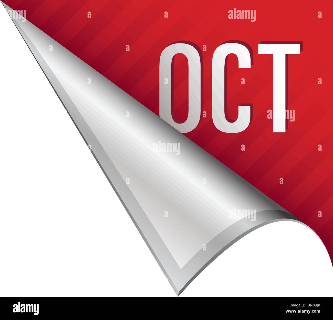 October corner tab Stock Vector Image & Art - Alamy