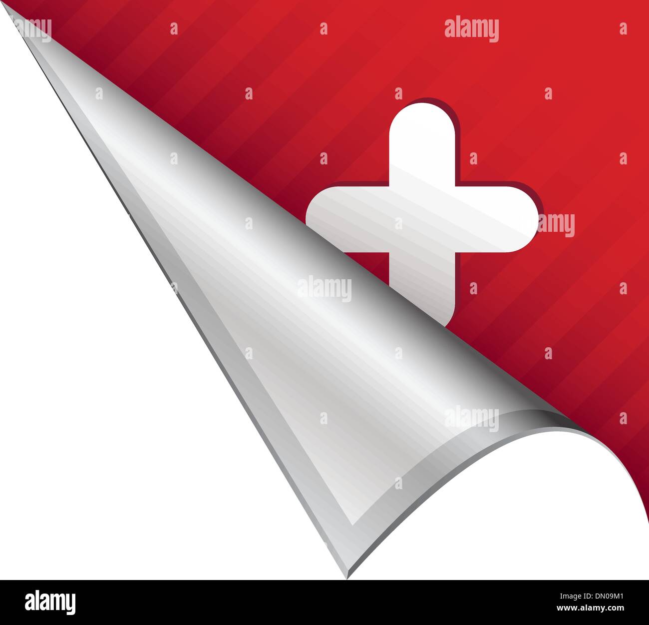 Plus sign corner tab Stock Vector Image & Art - Alamy