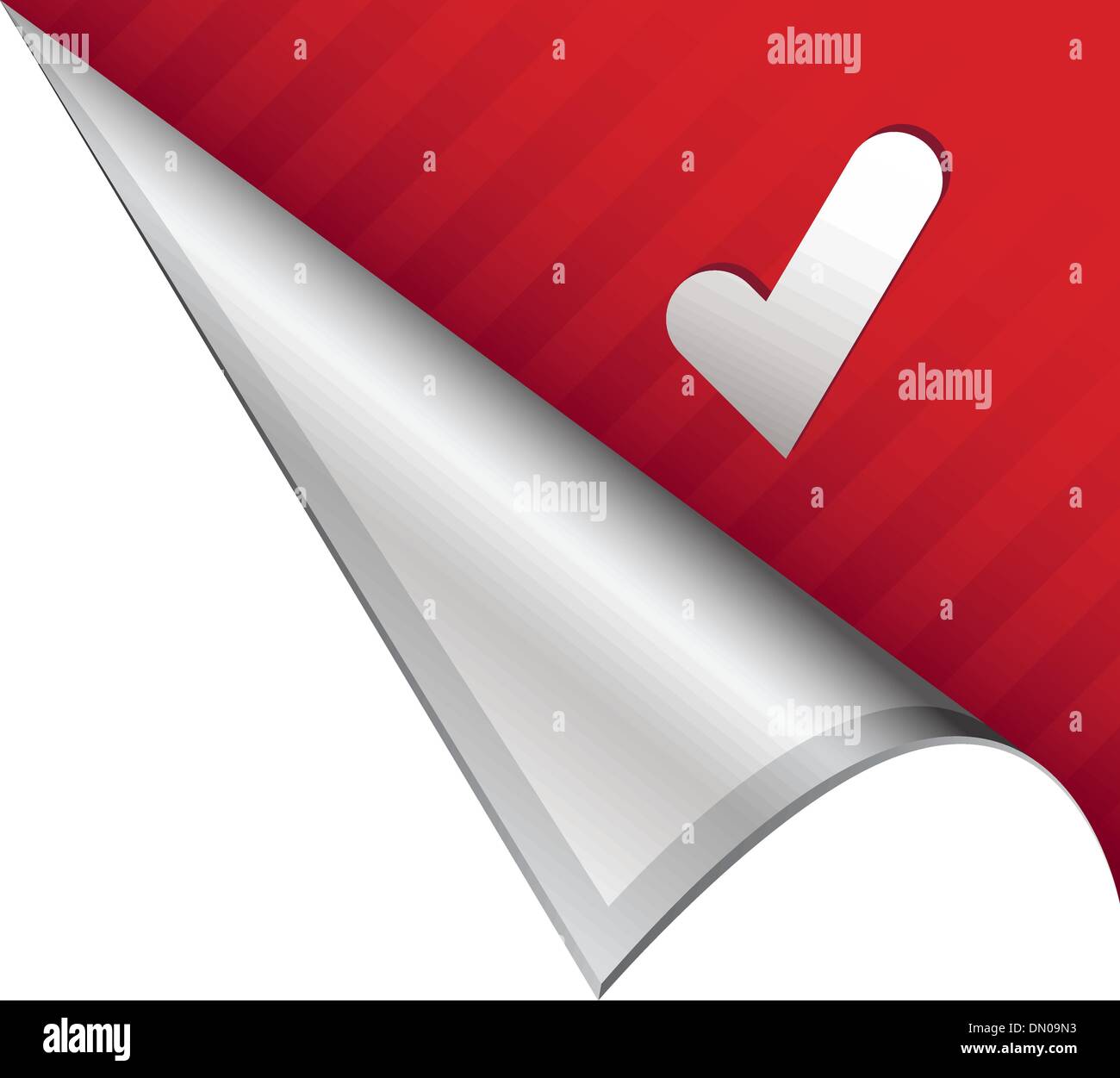 Check mark corner tab Stock Vector Image & Art - Alamy