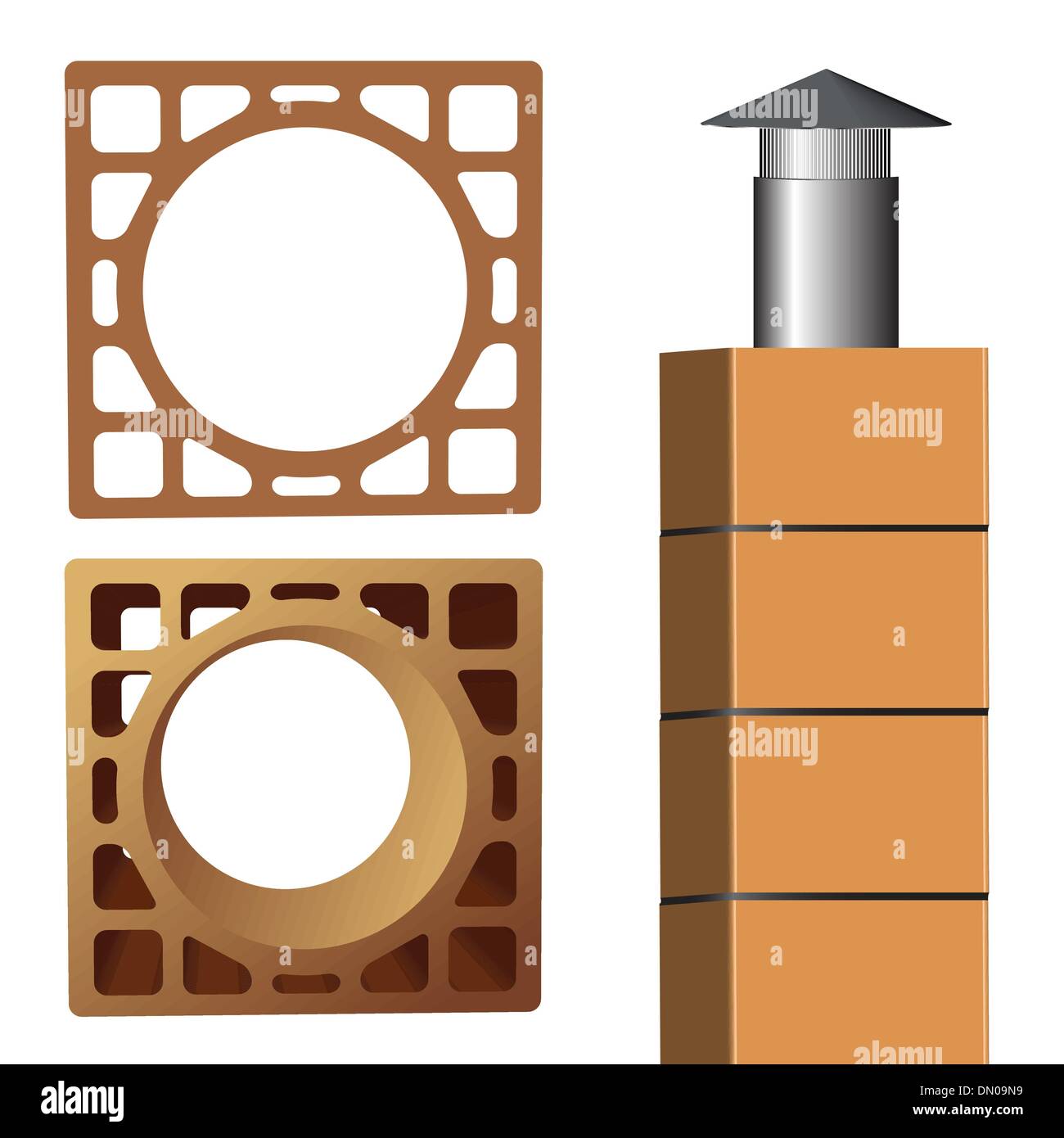 Brick and metal Cut Out Stock Images & Pictures - Alamy