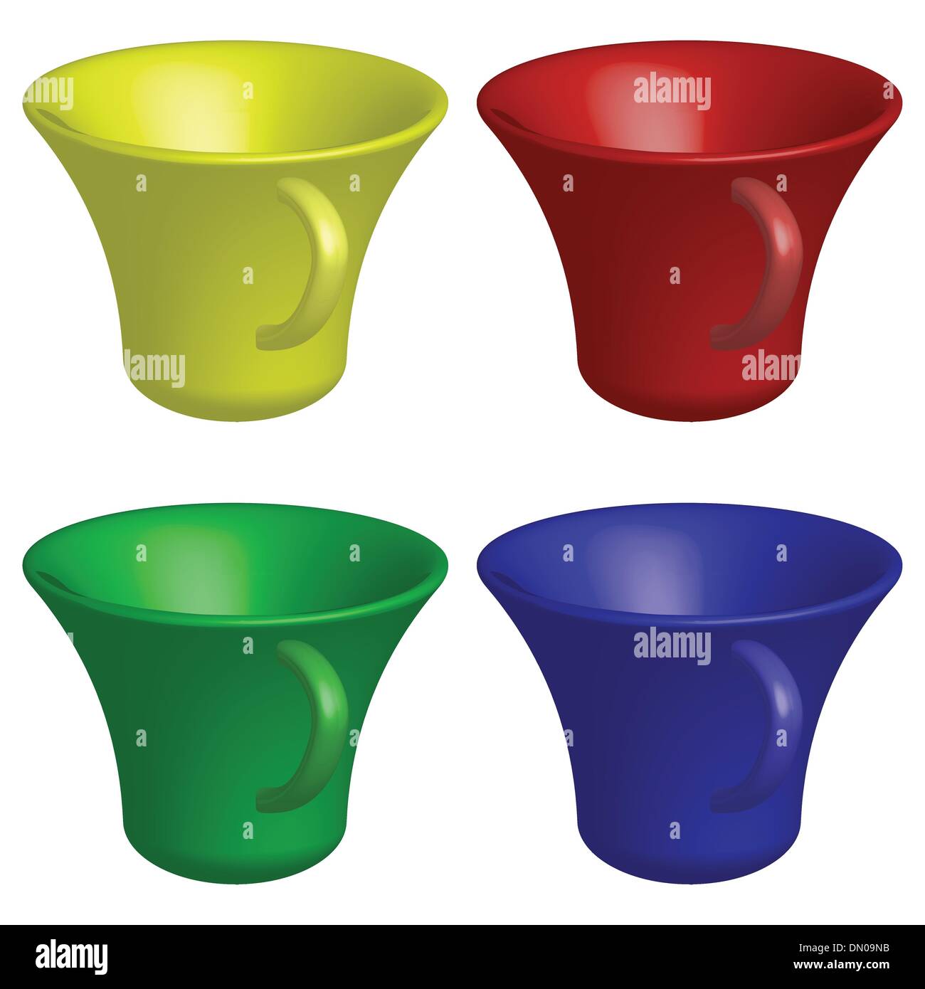 Teacup white background empty Stock Vector Images - Alamy