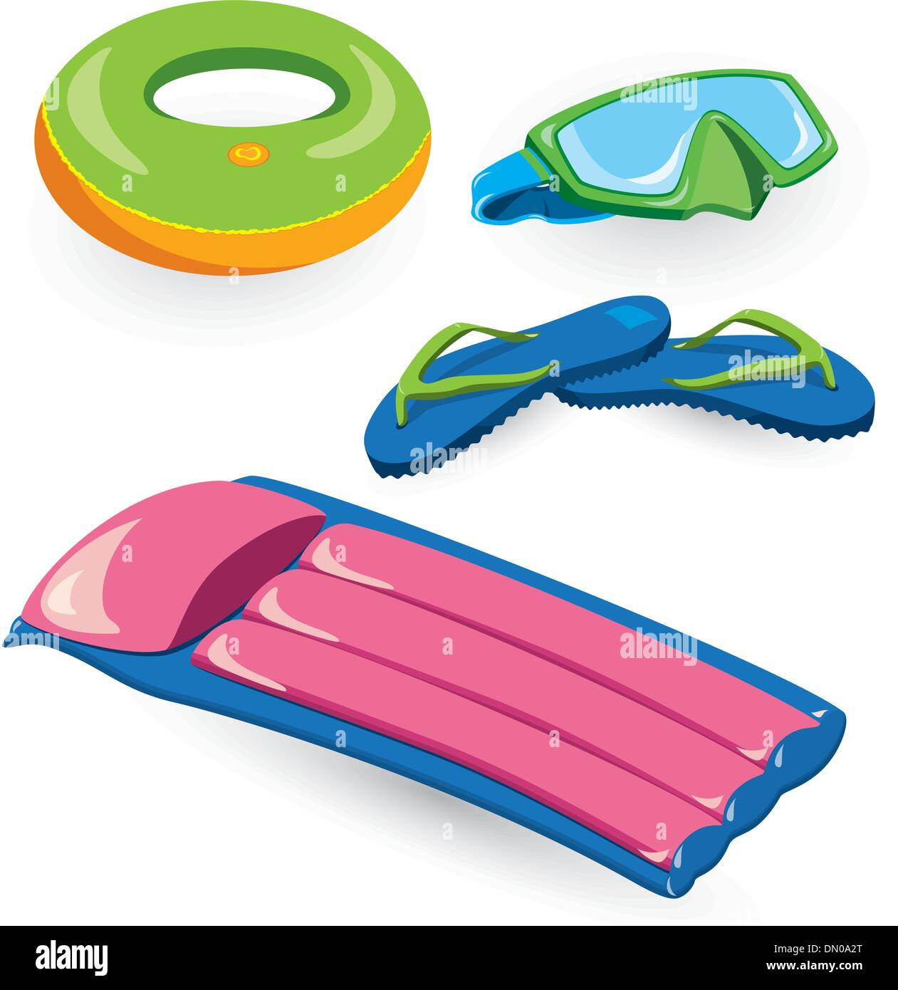 Summer vacation items Stock Vector Images - Alamy