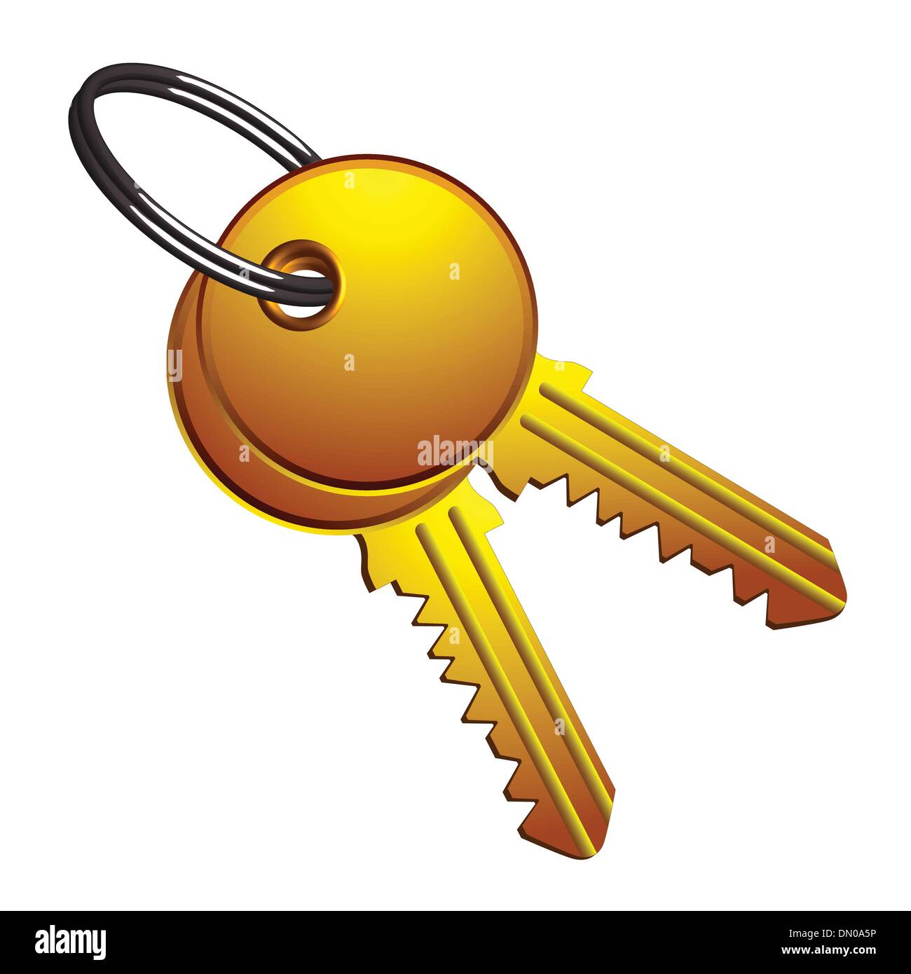 Vector golden key in Cut Out Stock Images & Pictures - Alamy