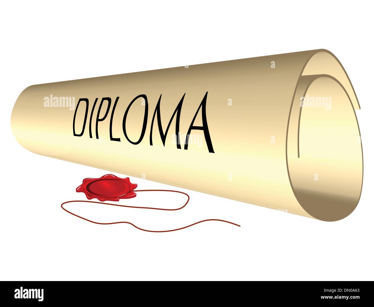 Wax seal on rope Stock Vector Images - Alamy