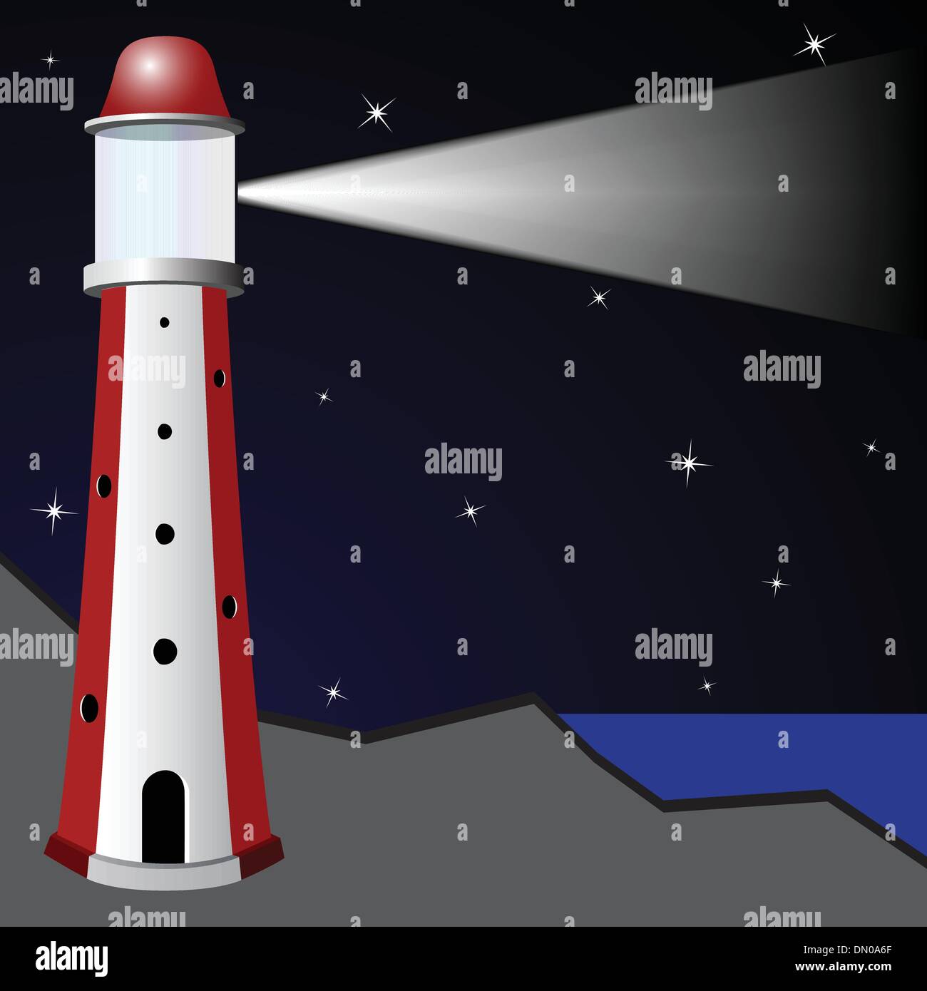 Bright light in night Stock Vector Images - Alamy