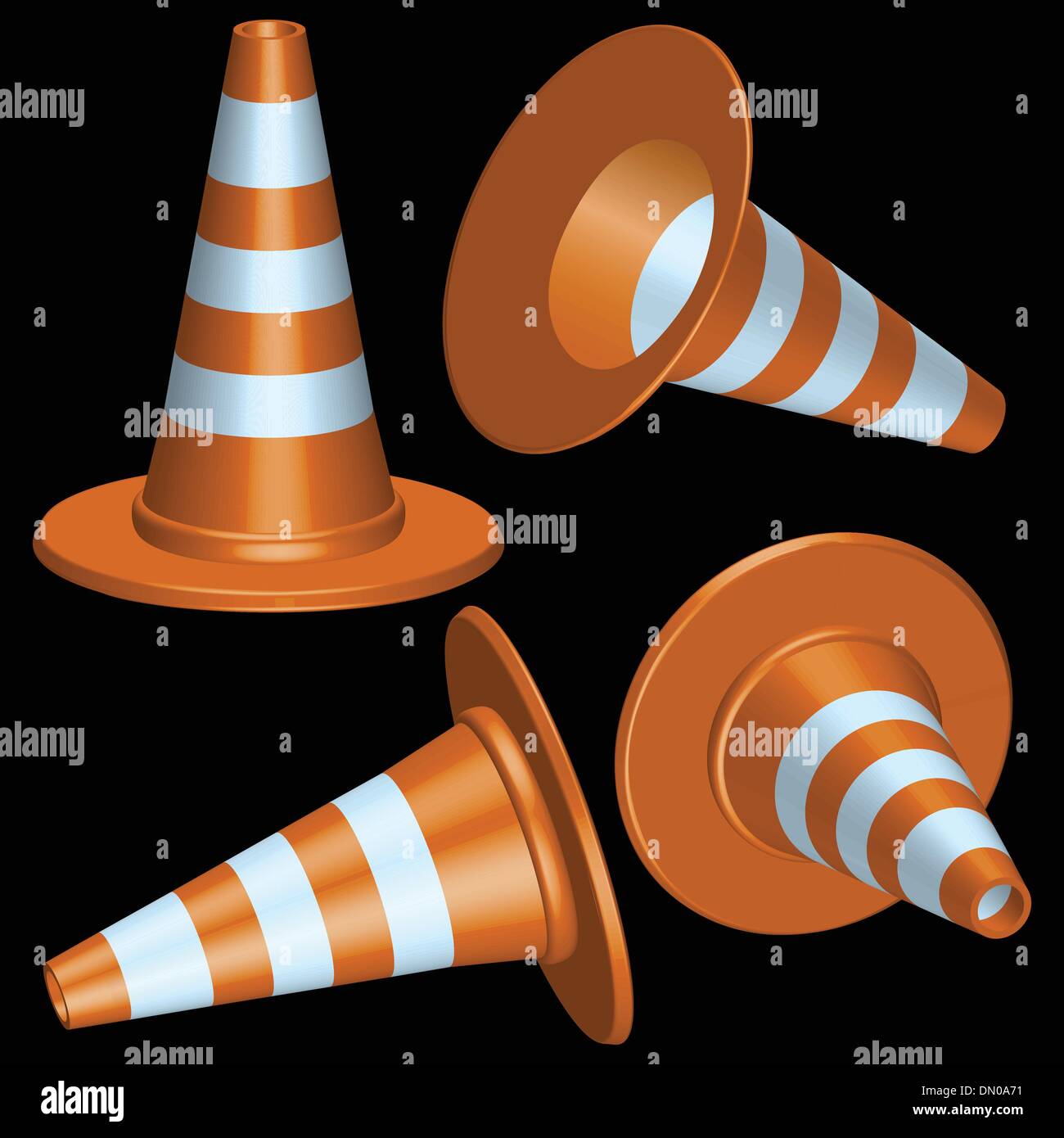 Traffic safety cones Stock Vector Images - Alamy