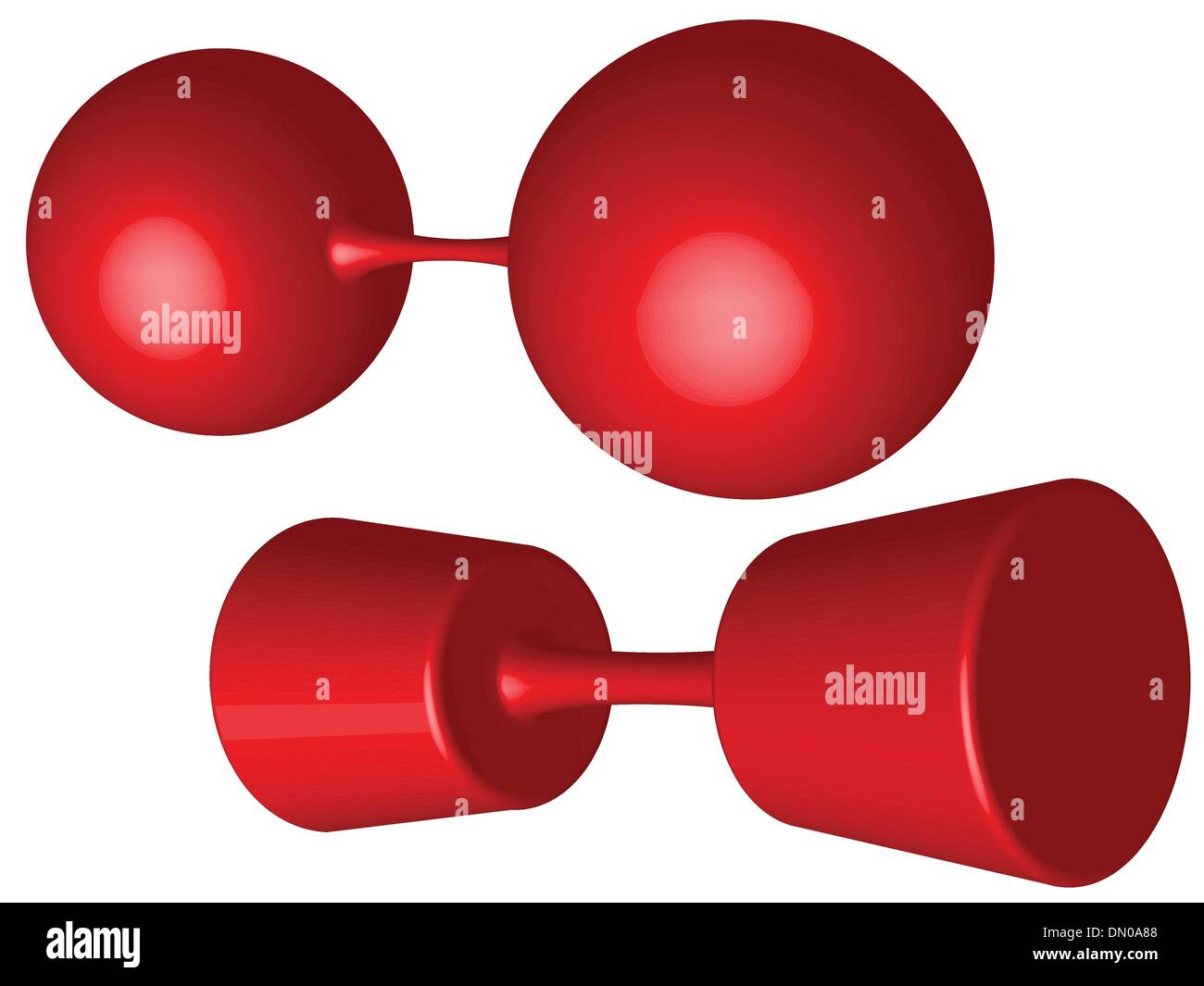 Red dumbell Stock Vector Images - Alamy