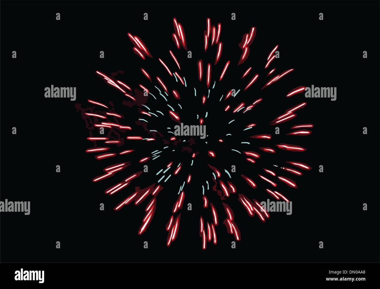 Fireworks red white and blue Stock Vector Images - Alamy