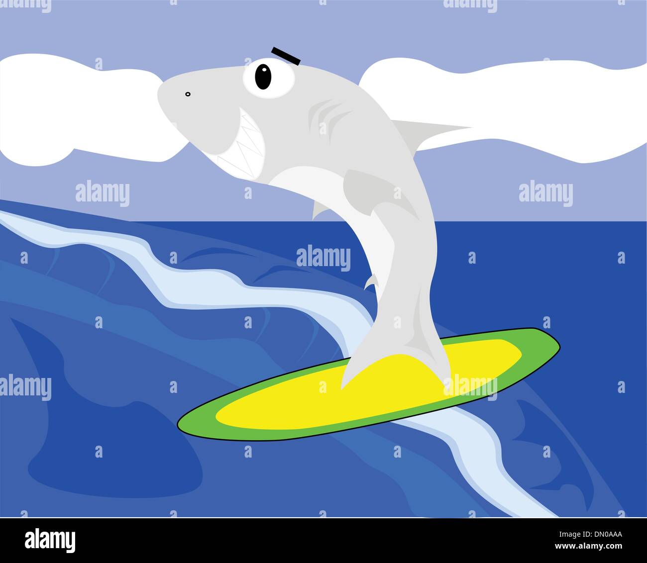Shark surfboard Stock Vector Images - Alamy
