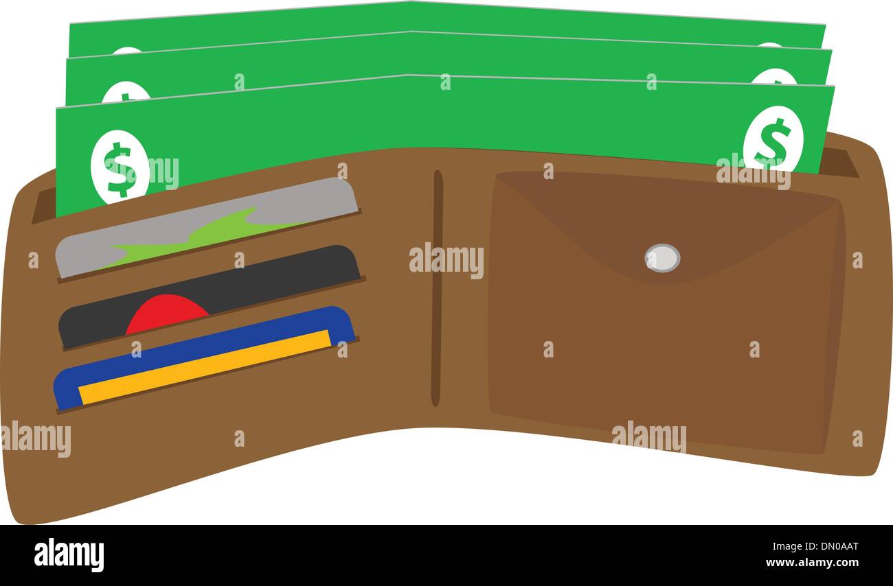 Wallet credit cards money Stock Vector Images - Alamy