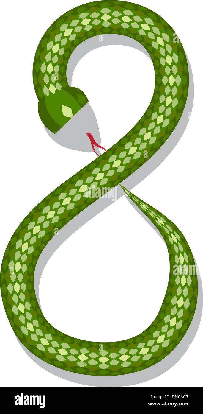 Snake font. Digit 8 Stock Vector Image & Art - Alamy