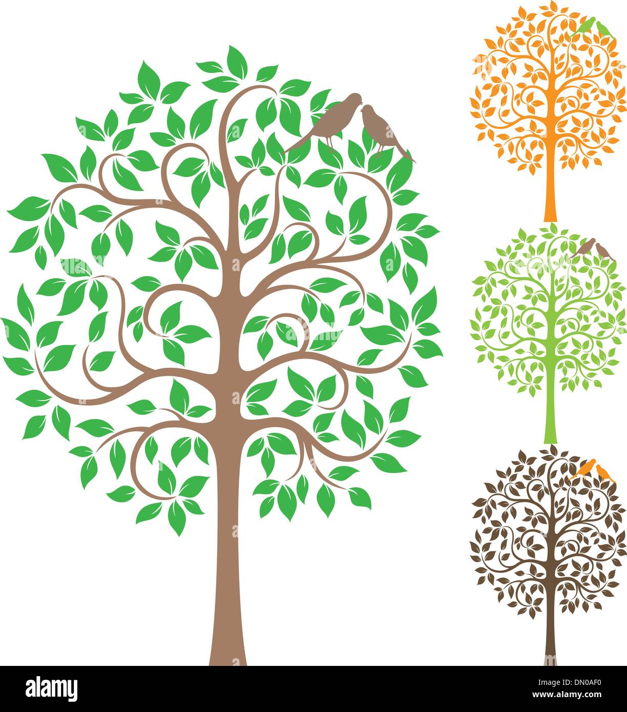 Birds family cartoon Stock Vector Images - Alamy