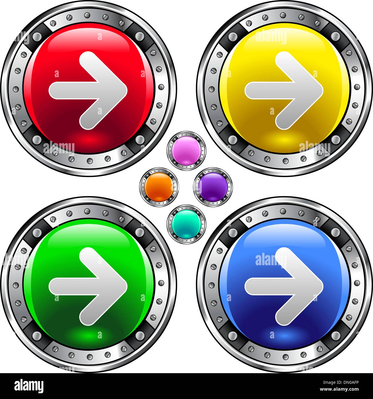 Right arrow colorful buttons Stock Vector Image & Art - Alamy