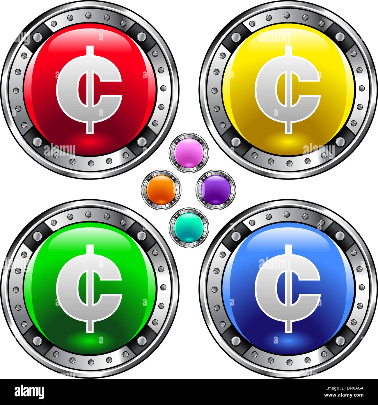 Currency icon red circle Stock Vector Images - Alamy