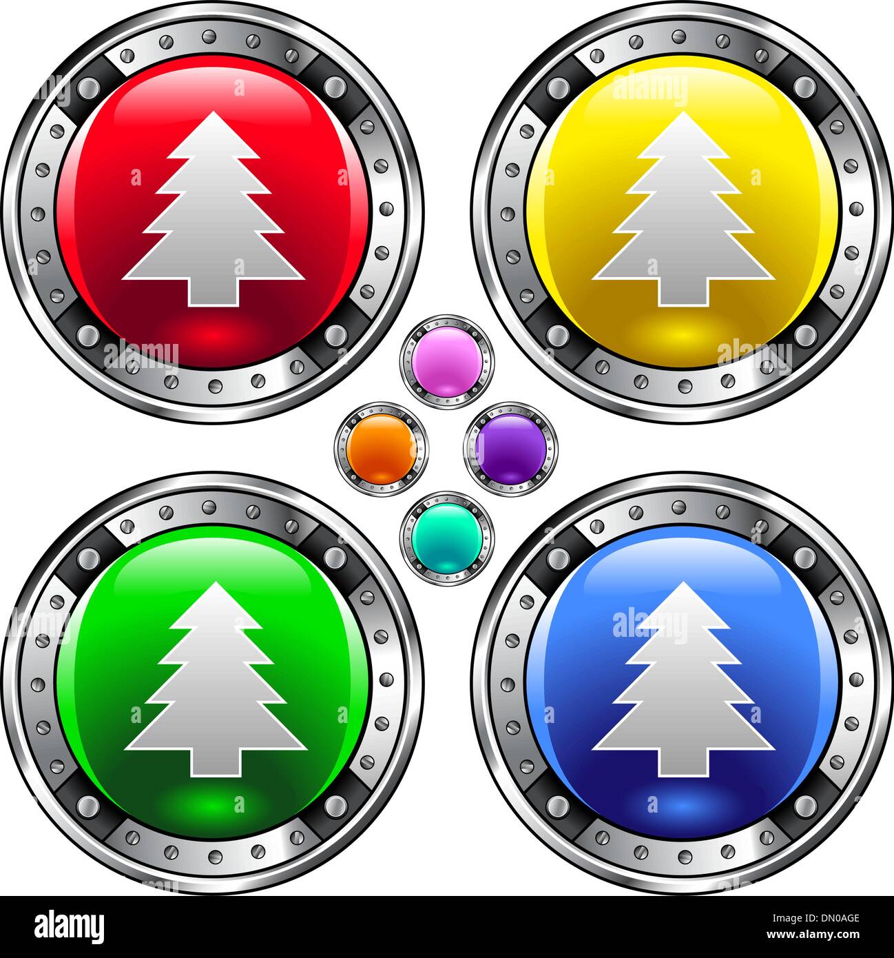 Blue tree christmas party Stock Vector Images - Alamy