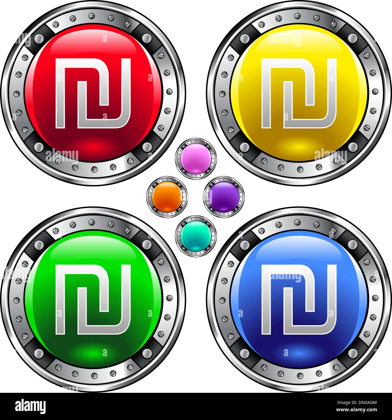 Blue israeli shekel currency symbol hi-res stock photography and images ...