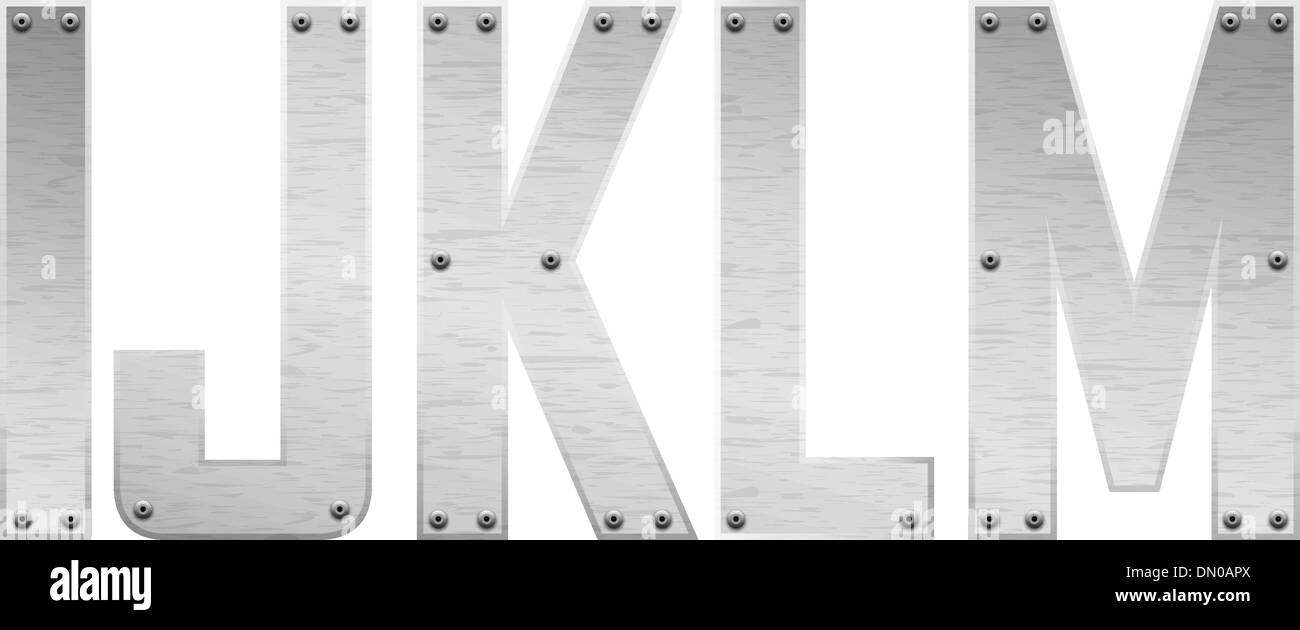 Metal block letters Stock Vector Images - Alamy