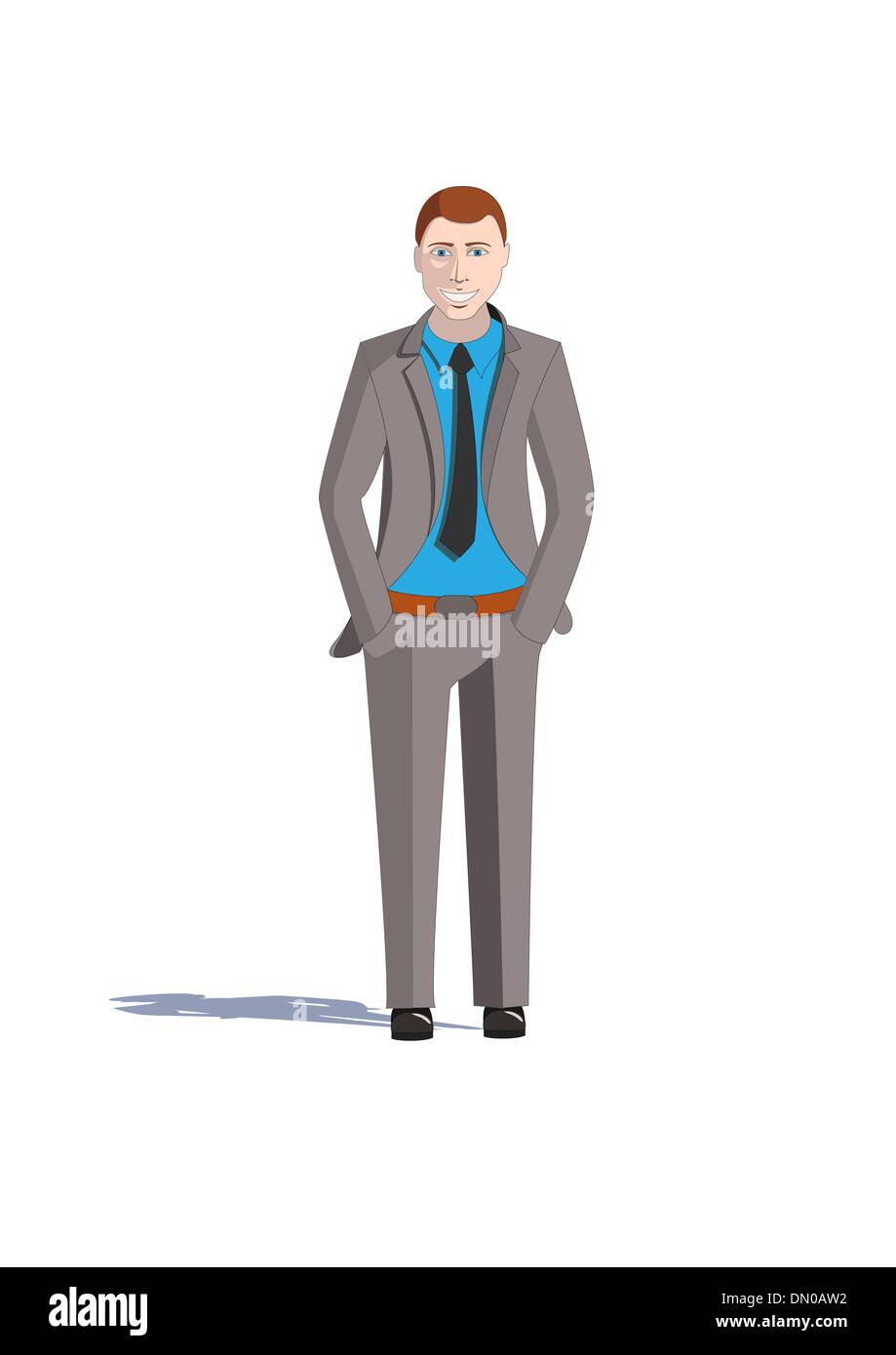 One man in suit Stock Vector Images - Alamy
