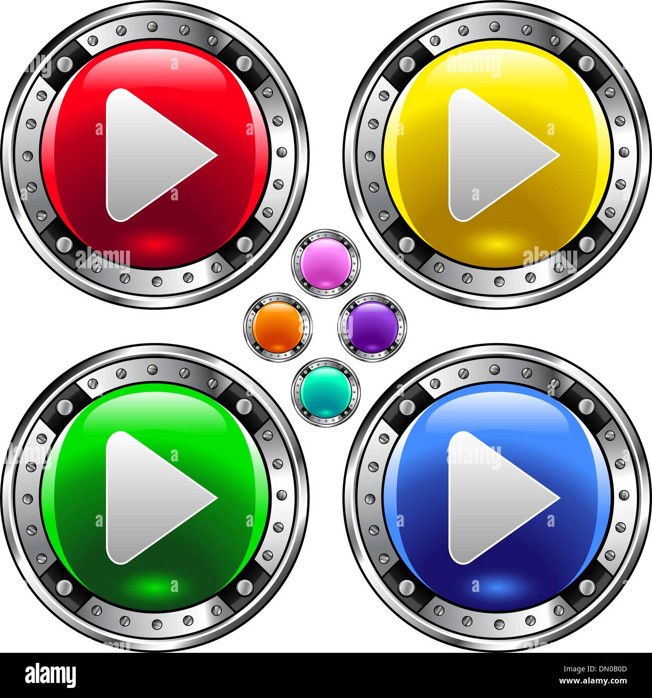 Play button vector vectors Stock Vector Images - Alamy