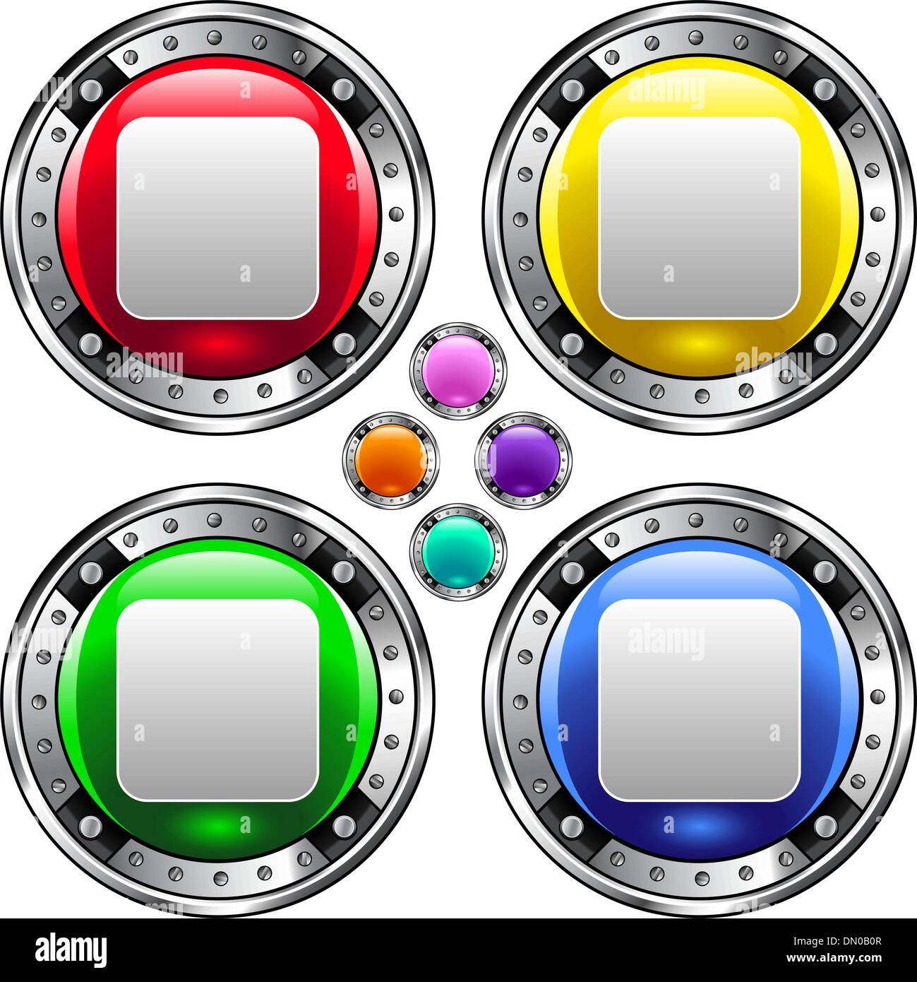 Stop button vector vectors hi-res stock photography and images - Alamy