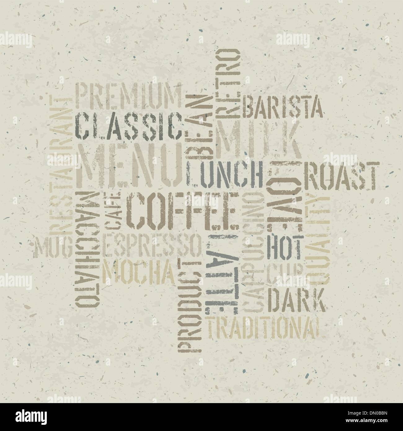 Coffee themed poster design template. Vector, EPS10 Stock Vector Image ...