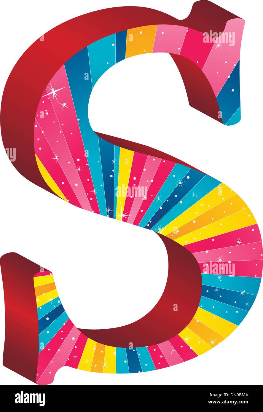 Colored alphabet with stripes and stars Stock Vector Image & Art - Alamy