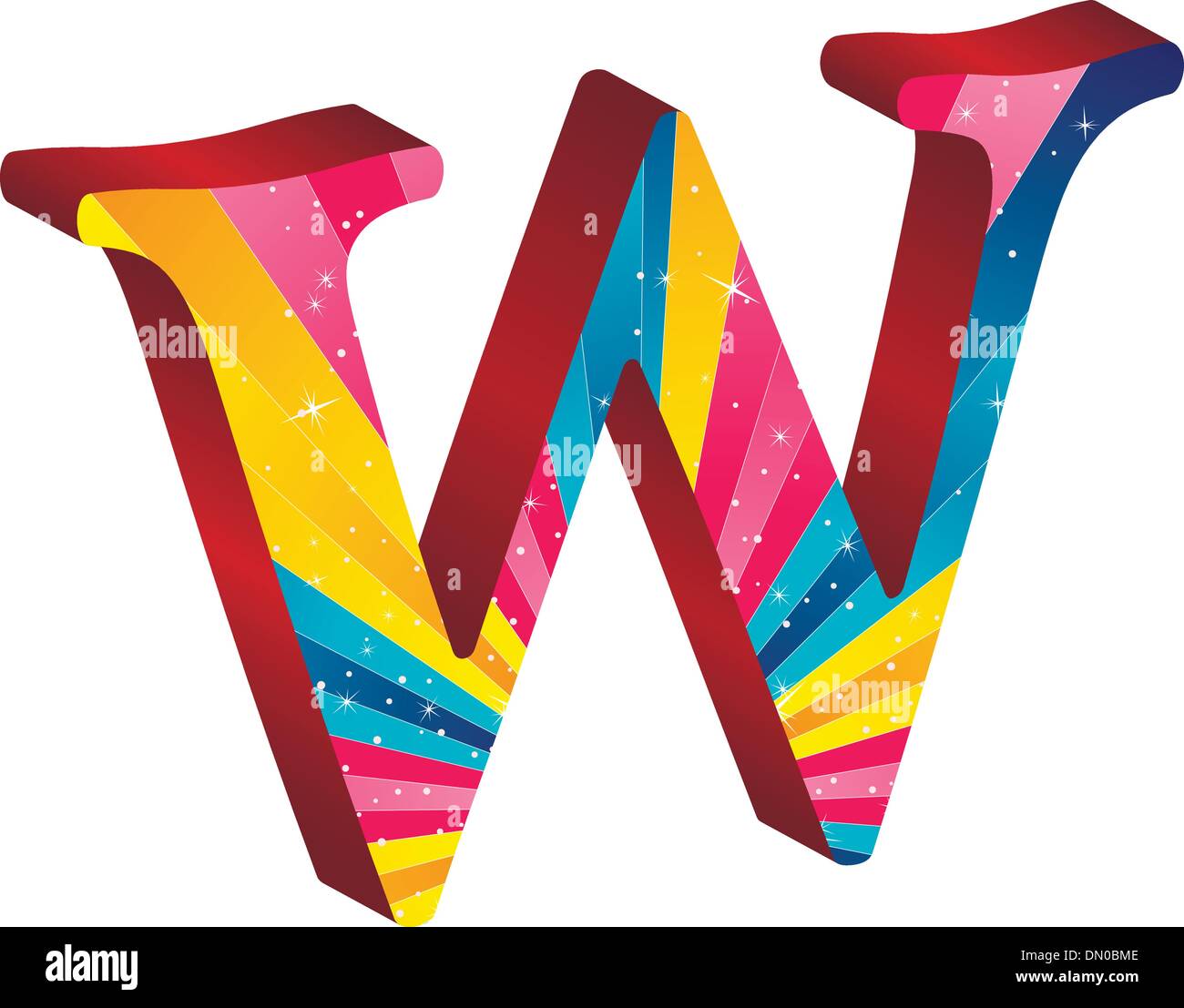 Colored alphabet with stripes and stars Stock Vector Image & Art - Alamy