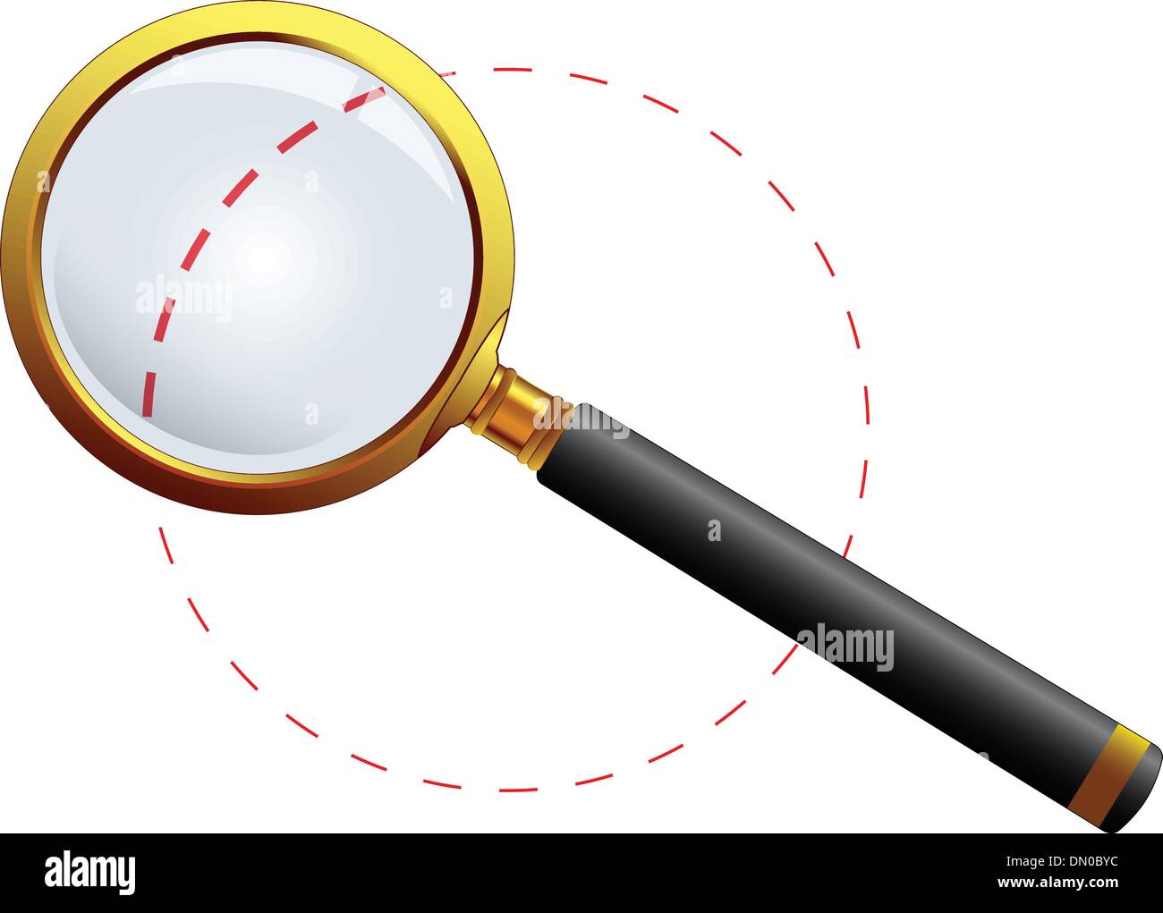 Golden magnifier hi-res stock photography and images - Alamy
