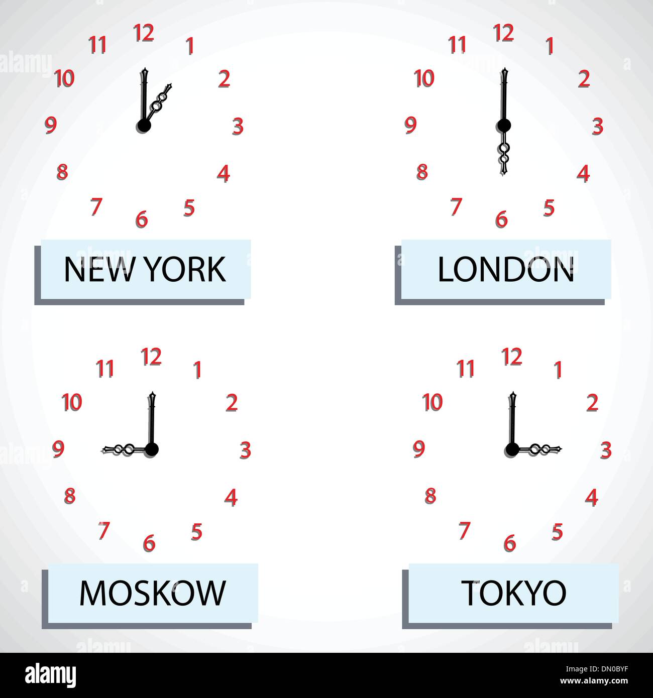 time zone hours Stock Vector Image & Art - Alamy