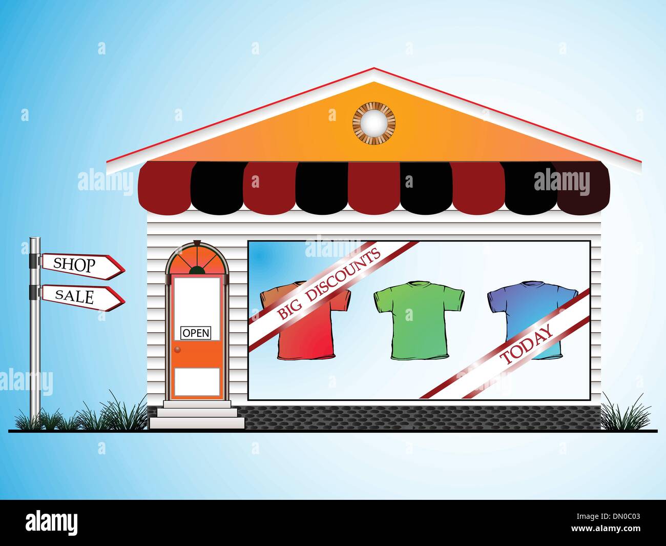 Shop window display modern Stock Vector Images - Alamy