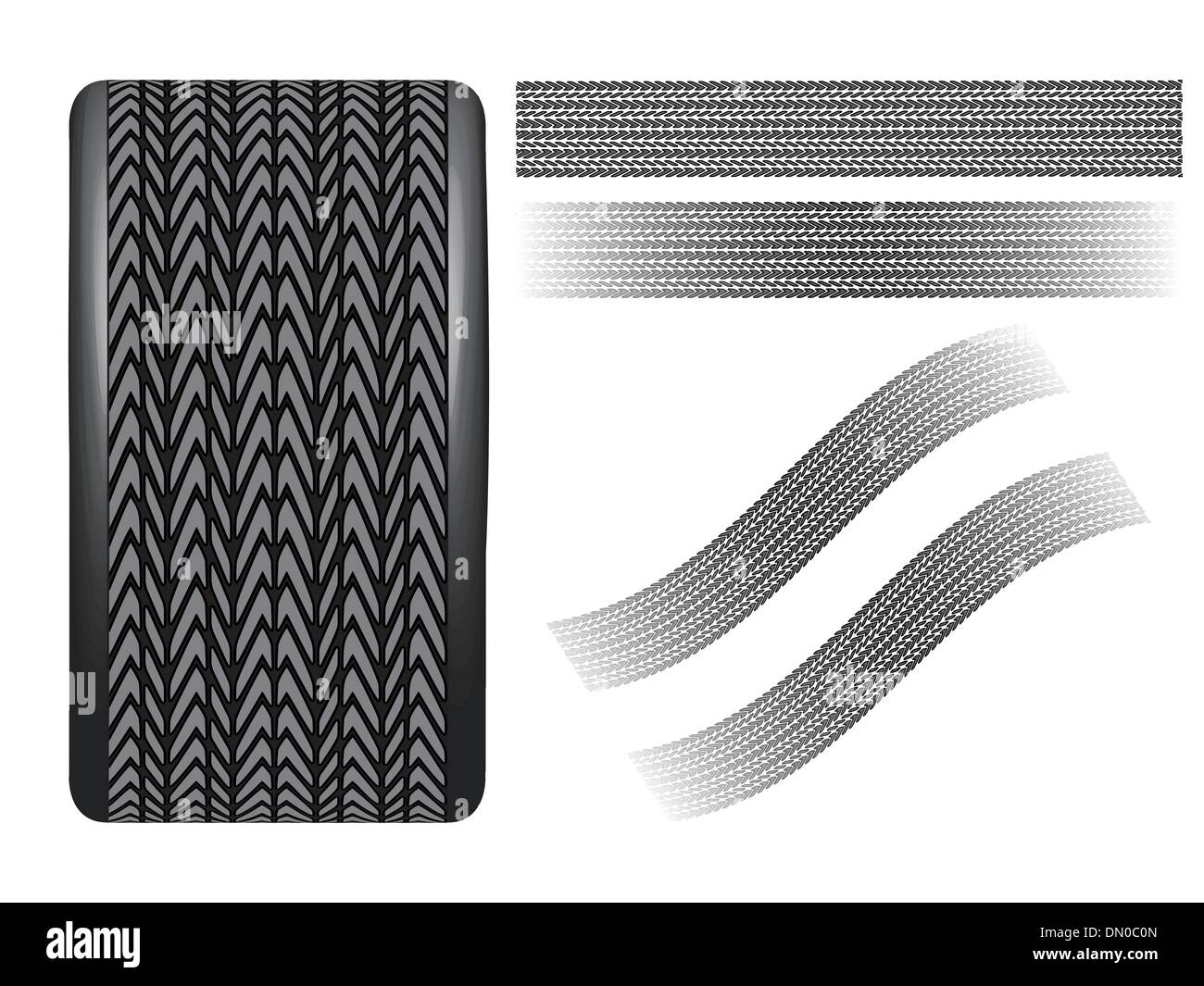 tyre wheel and tracks Stock Vector Image & Art - Alamy